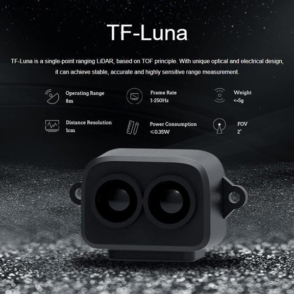 Benewake TF-Luna LiDAR Rangefinder - 0.2 - 8m, UART/I2C, 5V for Arduin ...