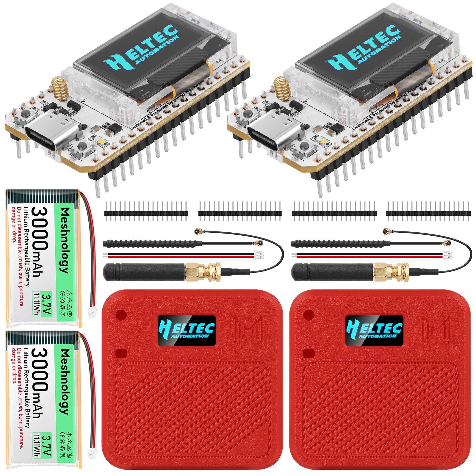 N32 - Heltec ESP32 LoRa V3 Develop Node Kit - 3000mAh Battery + 3D-Pri – Meshnology