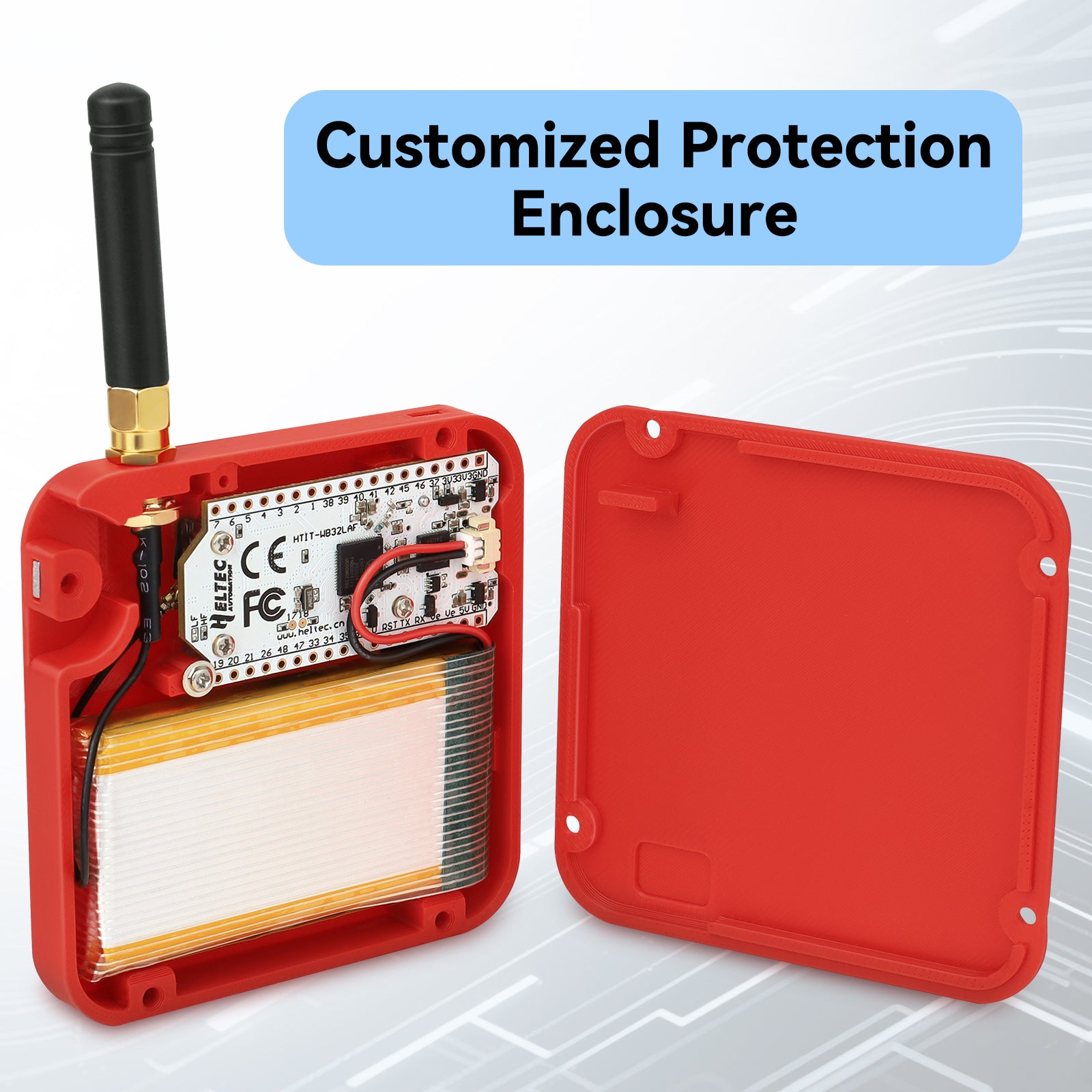 N32 - Heltec ESP32 LoRa V3 Develop Node Kit - 3000mAh Battery + 3D-Pri ...