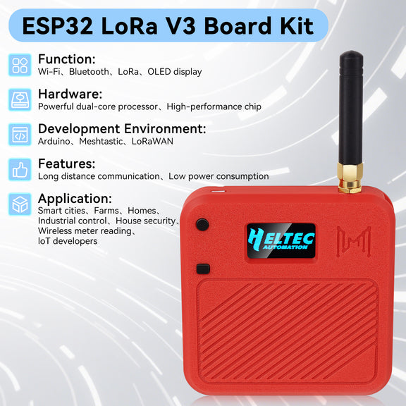 N32 - Heltec ESP32 LoRa V3 Develop Node Kit - 3000mAh Battery + 3D-Pri – Meshnology