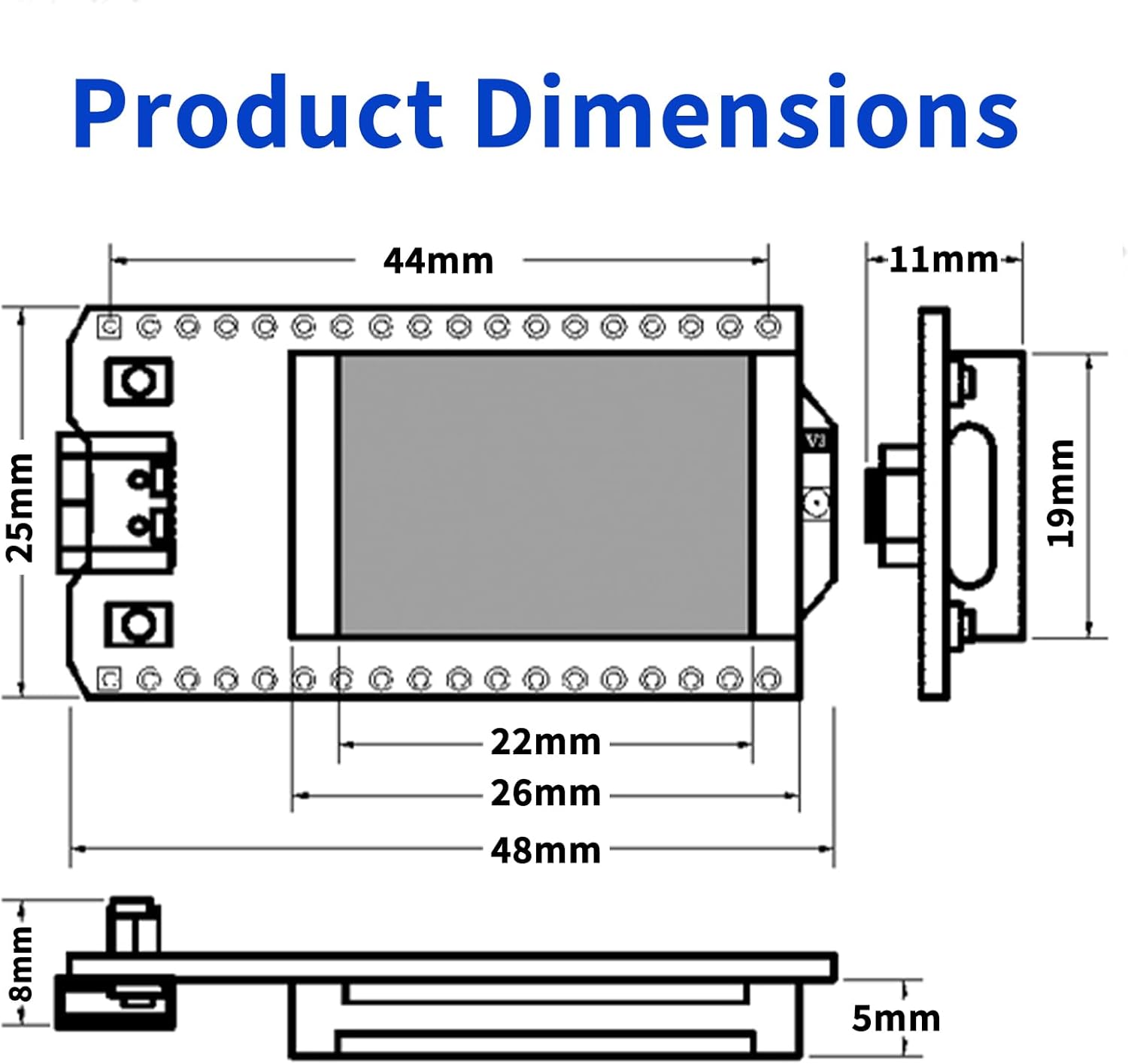 ESP32 LoRa V3 Board 915MHz SX1262 & 10dBi SMA Antenna for IoT – Meshnology