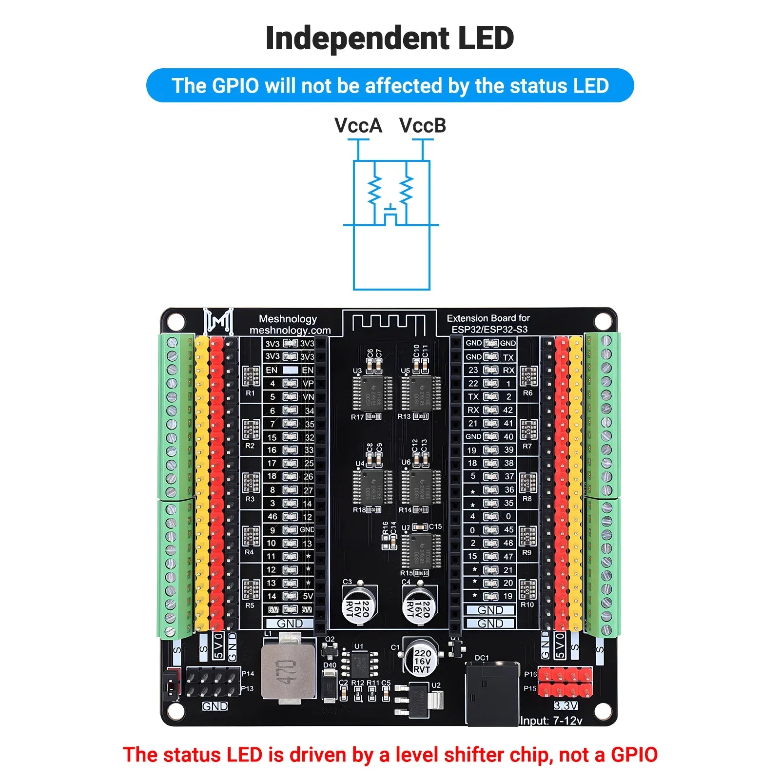 Meshnology N40 - ESP32 Expansion Board for ESP32/ESP32-S3 Core Modules