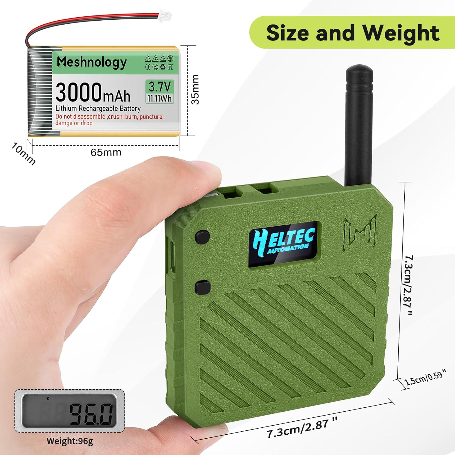 N33 Esp32 Lora V3 Kit With 915mhz Antenna Battery And Case For Meshtastic Iot Meshnology