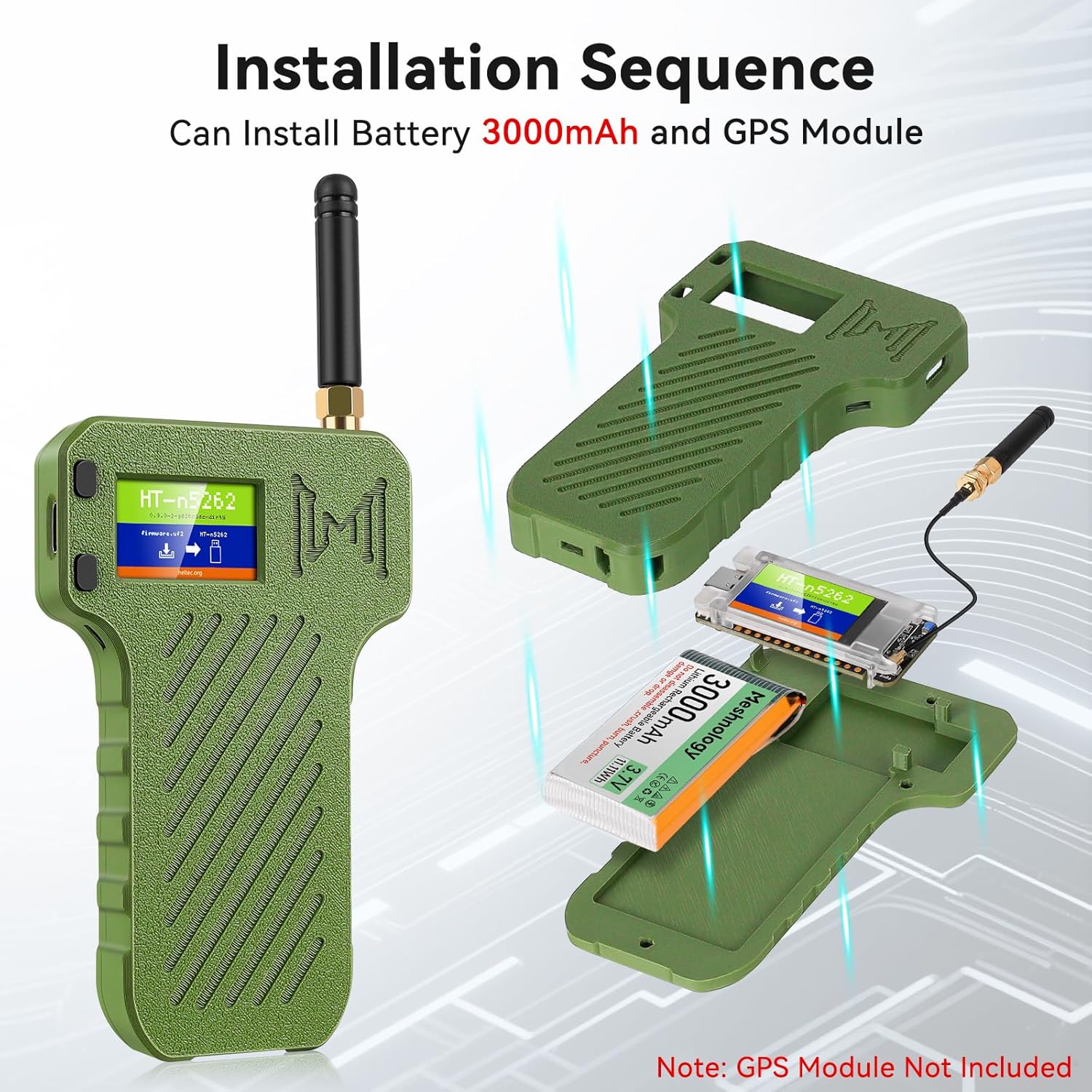 N36 - Mesh Kit: nRF52840 LoRa Node with - 863~928MHz Antenna GPS, TFT, – Meshnology
