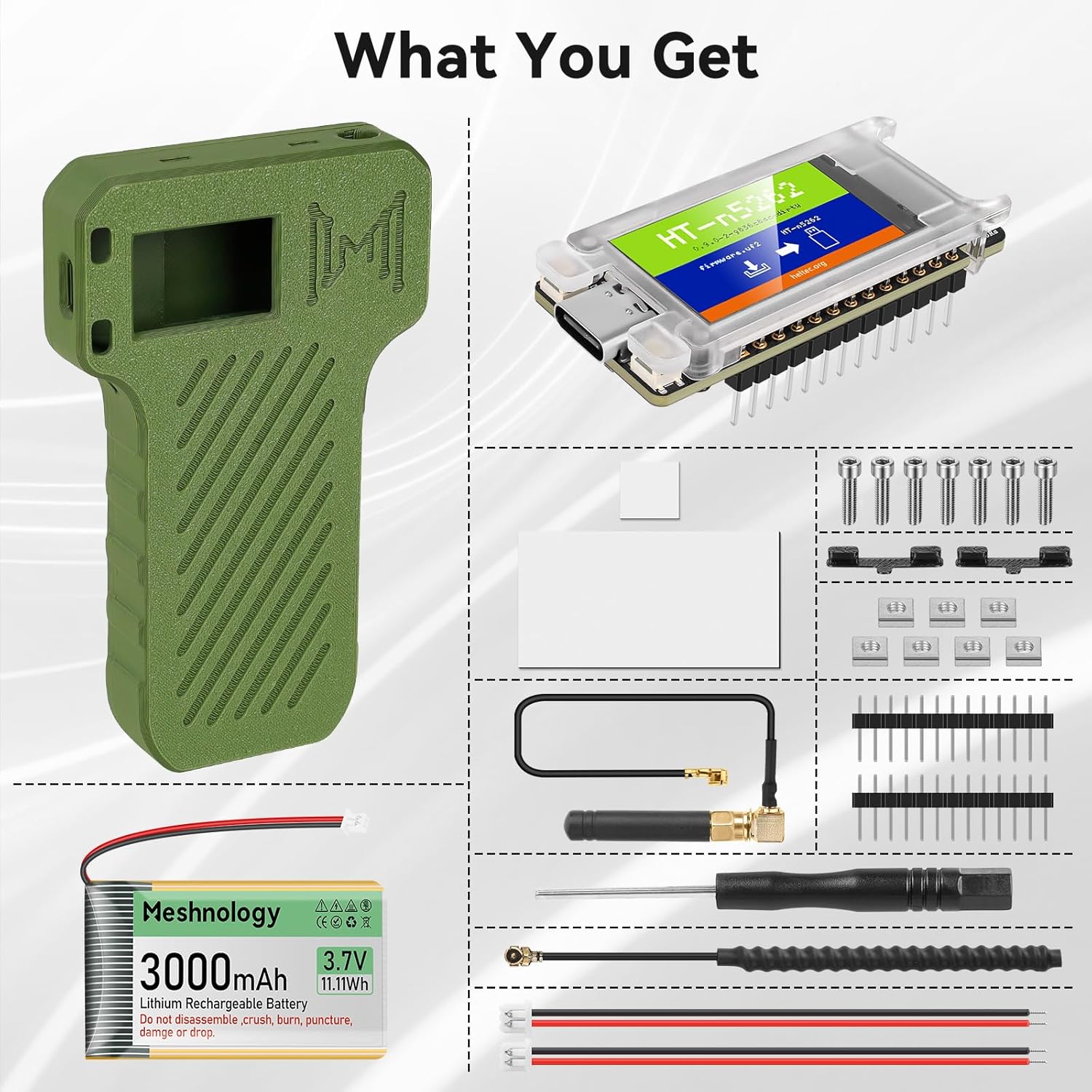 N36 - Mesh Kit: nRF52840 LoRa Node with - 863~928MHz Antenna GPS, TFT, – Meshnology