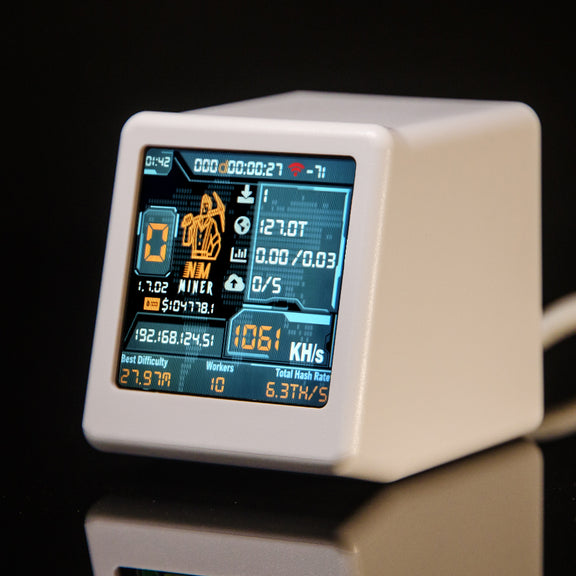 NMMiner NM-TV-154 ESP32 BTC Solo Miner & Desktop Clock - WiFi, OLED Di – Meshnology