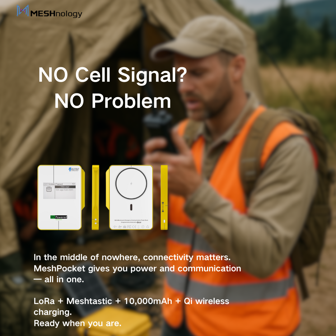 Heltec MeshPocket Magnetic Charging Power Bank Meshtastic LoRa Antenna ...