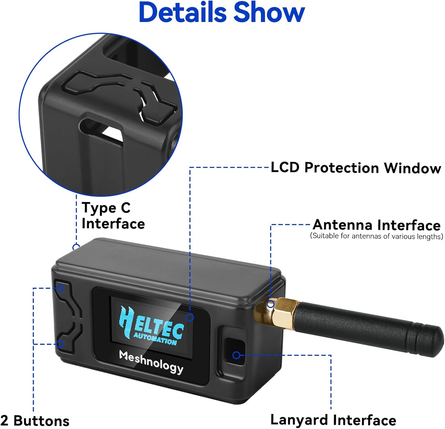 Heltec ESP32 LoRa V3 Node Meshtastic ESP32 Kit with 1100mAh Battery ...