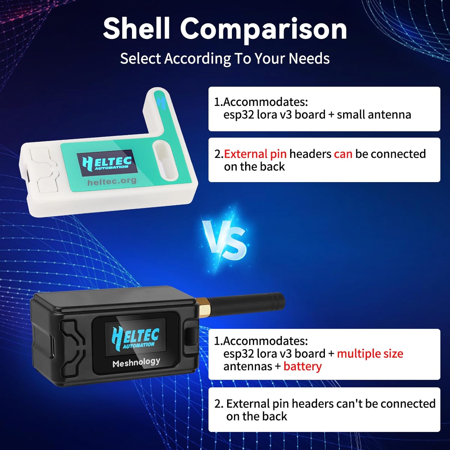 Heltec ESP32 LoRa V3 Node Meshtastic ESP32 Kit with 1100mAh Battery ...