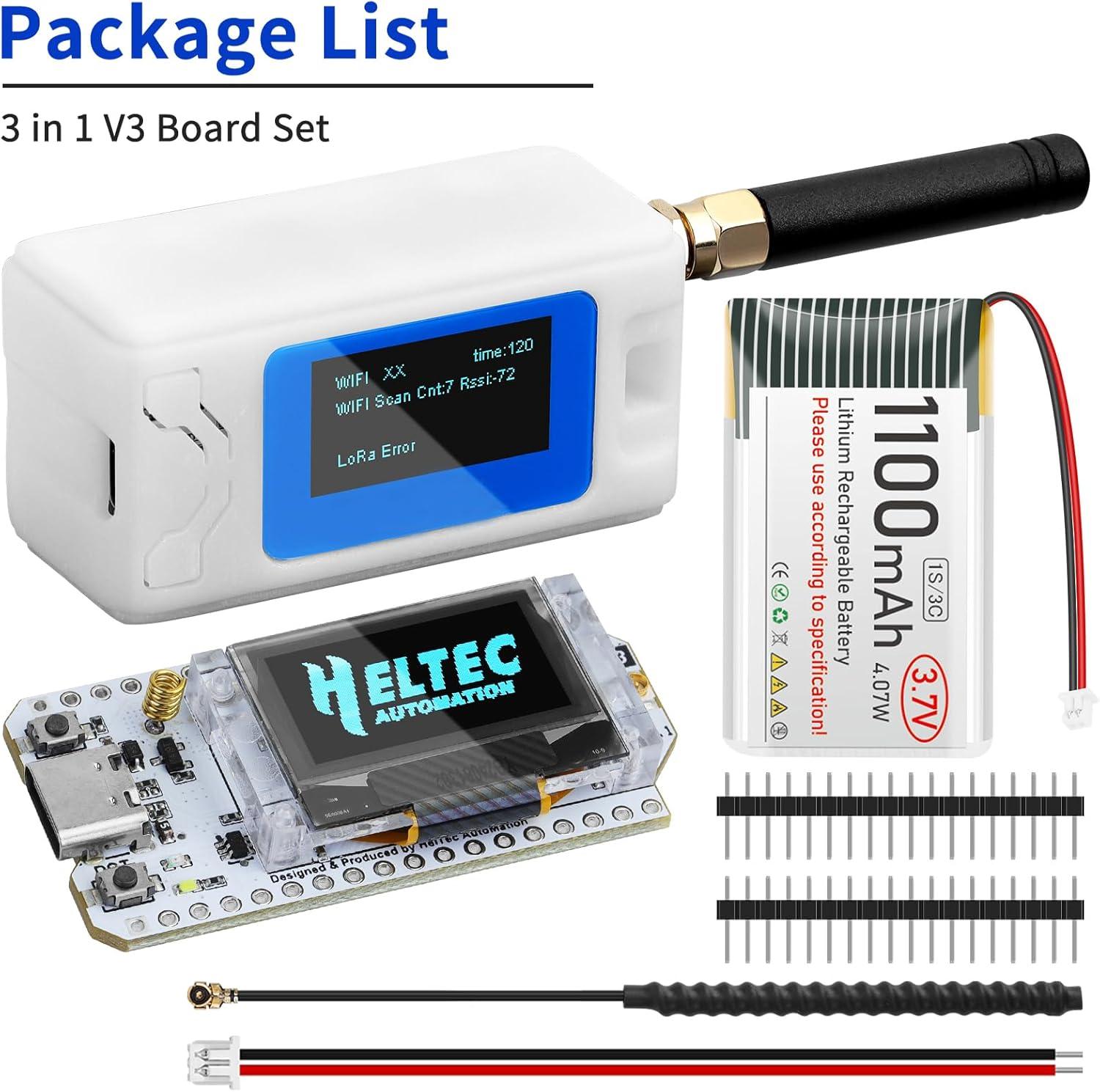 N30 - ESP32 LoRa V3 Node Kit - Protective Case + Battery + 2 Antennas – Meshnology
